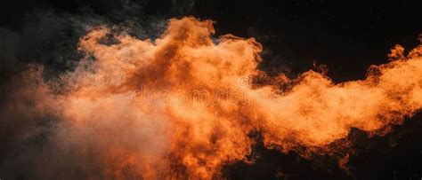 Explosive Fire Burst With Vibrant Colors Against Dark Background