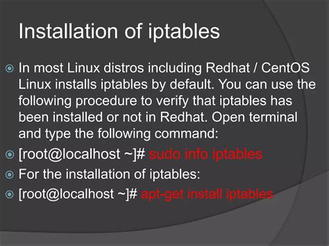 Introduction Of Iptables In Linux Ppt