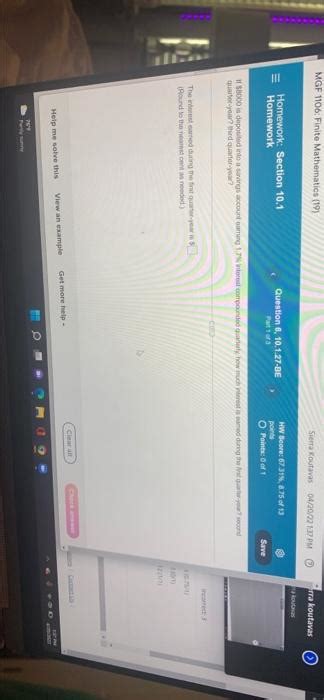 Solved Mgf 1106 Finite Mathematics 19 Sierra