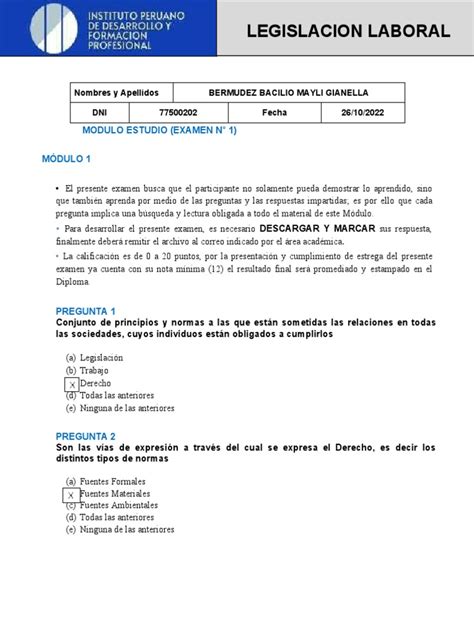 Examen Modulo 01 Ll Pdf