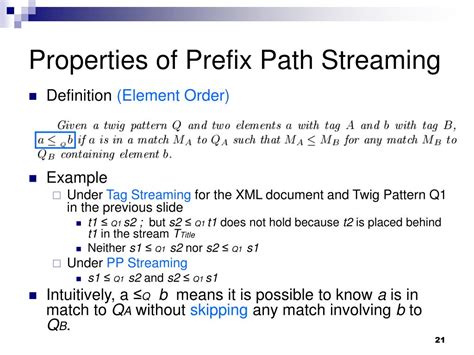Ppt Prefix Path Streaming A New Clustering Method For Xml Twig