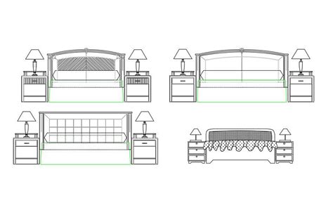 Different Types Of Bed Design Block Download The AutoCAD File Cadbull