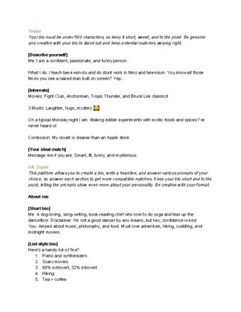 Ways To Write A Good Online Dating Profile WikiHow