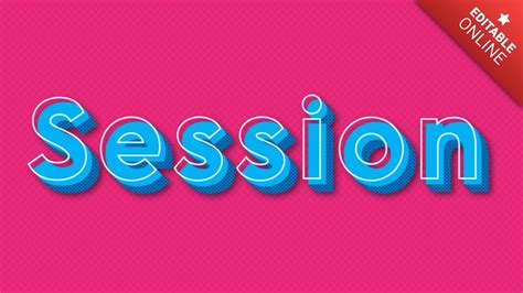 Session 3d Layered Text Effect Generator