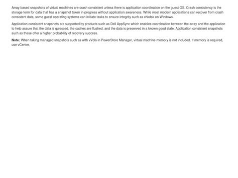 Crash Consistent And Application Consistent Snapshots Dell Powerstore