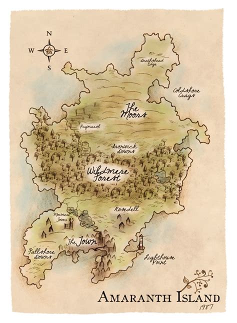 Map Of Amaranth Island Fantasy Map Map Sketch Fantasy World Map