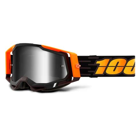 100 Racecraft 2 Mtbmx Goggles Costume 2 Mirror Silver Lens