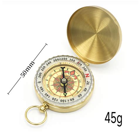 Metermall G50 Compass Pure Copper Pocket Watch Multifunctional Covered Luminous Retro Flip Cover