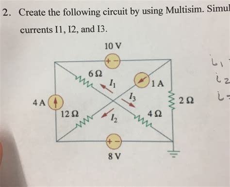Solved Create The Following Circuit By Using Multisim Chegg