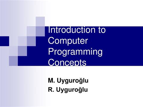 PPT Introduction To Computer Programming Concepts PowerPoint