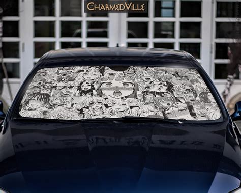 Anime Sunshade For Car Sun Blocker Shade For Windshield Etsy
