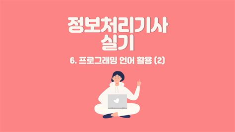 정보처리기사 실기 6 프로그래밍 언어 활용 2