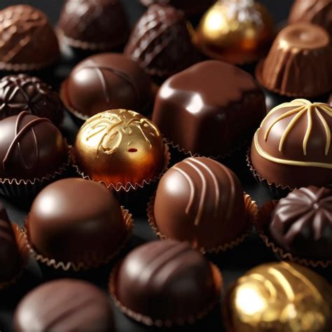 Premium Photo Beautifully Decorated Selection Of Assorted Chocolates