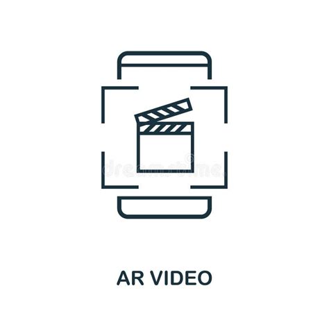 Augmented Reality Video Icon Monochrome Style Design From Visual Device Icon Collection Ui