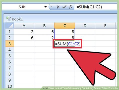 How To Add Two Cells Already Containing Sum Of Other Formulas
