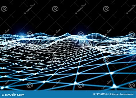 Big Data Visualization Digital Data Threads Plot Network Stock Illustration Illustration Of