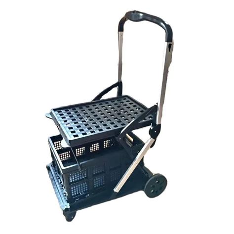 Jual Multi Use Functional Collapsible Carts Mobile Folding Trolley Shopping Cart With Storage