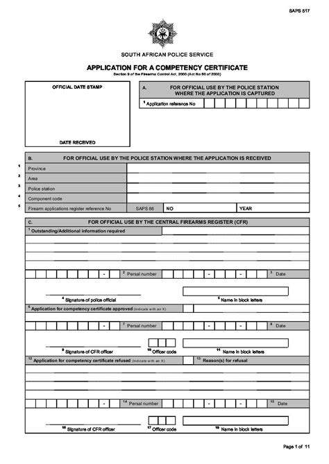 Saps 517 Application For Competency Ranyati