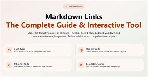 Markdown Links Syntax Usage Guide Tomarkdown