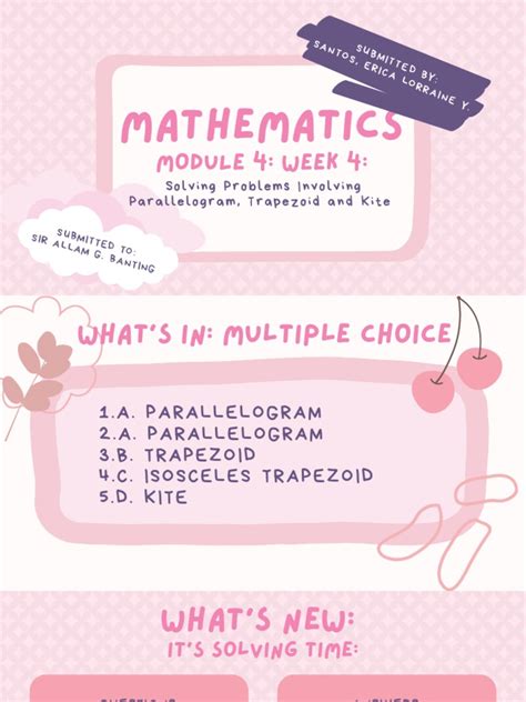 Math Mod 4 Pdf Geometric Shapes Elementary Mathematics