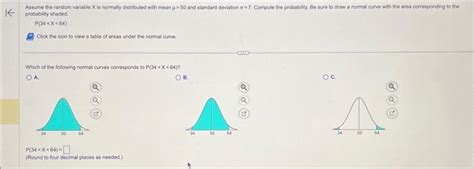 Solved Assume The Random Variable Xis Normally Ditributed
