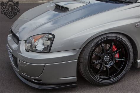 Subaru WRX STI GD Blob Eye Grey Work Emotion D R Wheel Front
