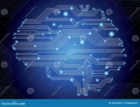 Cerebro De La Placa De Circuito Stock De Ilustración Ilustración De Diagrama Conecte 42522622