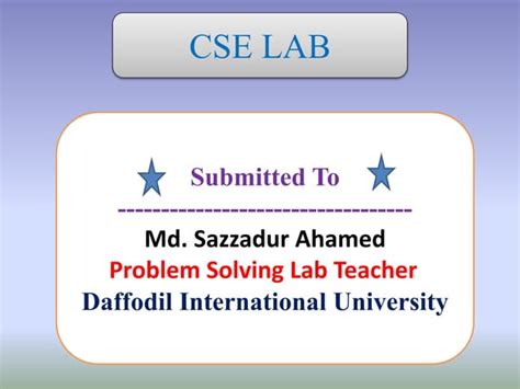 C Programing Solve Presentation Cse Ppt