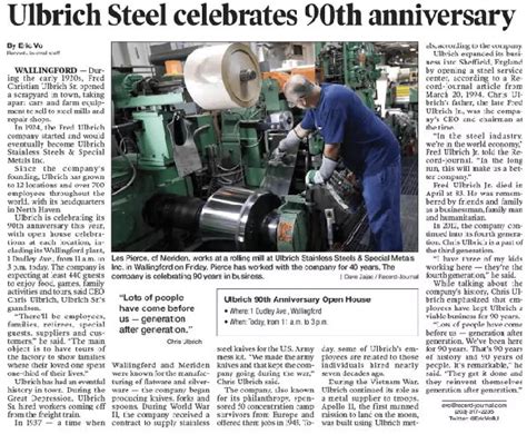 History 1924 Ulbrich Centennial