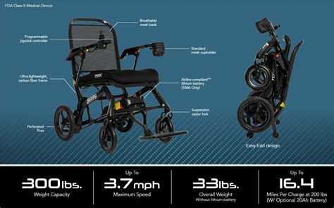 Pride Mobility Jazzy Ultra Light Folding Power Wheelchair Vital