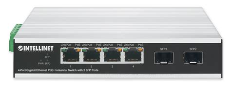 Intellinet Port Gbe Poe Industrial Switch W Sfp Ports