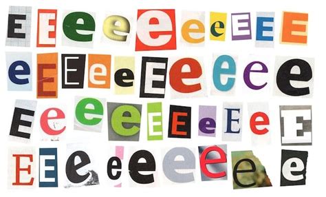 Premium Photo Letter E Magazine Cut Out Font Ransom Letter Isolated