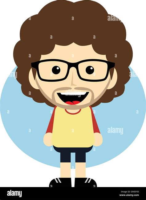 Geek Cartoon Nerd Character Stock Vector Image And Art Alamy