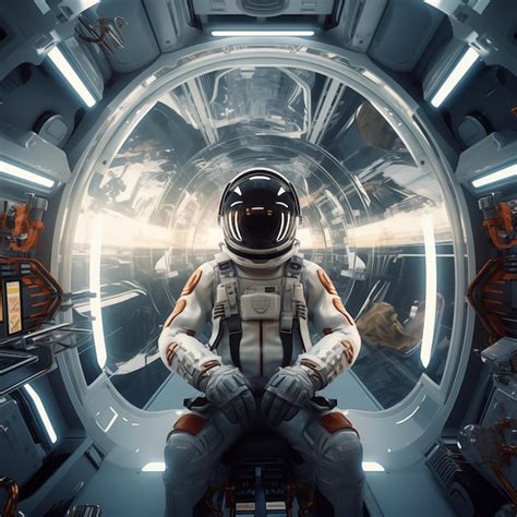 Premium Ai Image Astronaut Inside Space Station High Technology