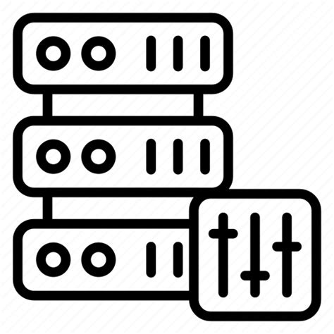 server setting database data storage datacenter management icon