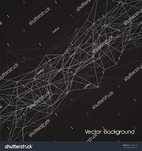 Wireframe Surface Vector Background Stock Vector Royalty Free