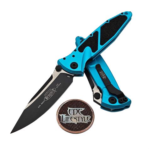 Microtech Socom Elite Manual 160 1tq Turquoise Single Edge Black Standard
