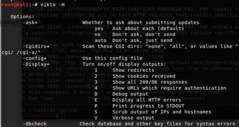 网络安全b模块（笔记详解） Web信息收集通过kali对服务器场景linux进行web扫描渗透测试使用工具nikto查看该命令的完整