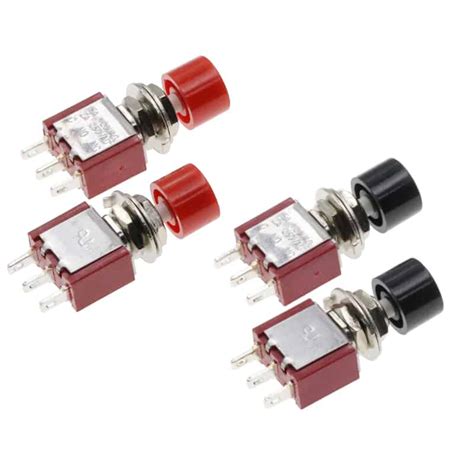 Ds612 Mini Push Button Switch Black Or Red No Contacts