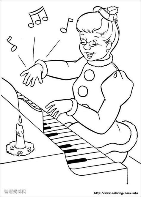 两个小孩弹钢琴的简笔画 简笔画图片大全 普车都