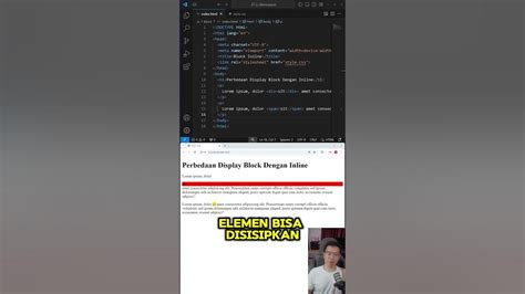 Apa Perbedaan Display Block Dengan Inline Skysen Coding Css Display Block Inline Youtube