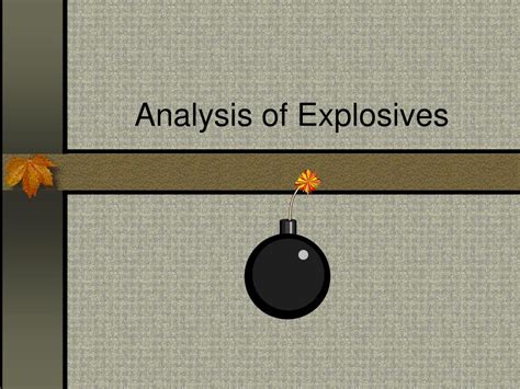 PPT Analysis Of Explosives PowerPoint Presentation Free Download ID 1791501