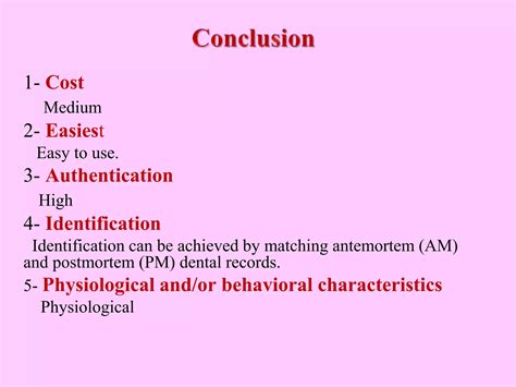 Pattern Recognition Forensic Dental Identification Ppt