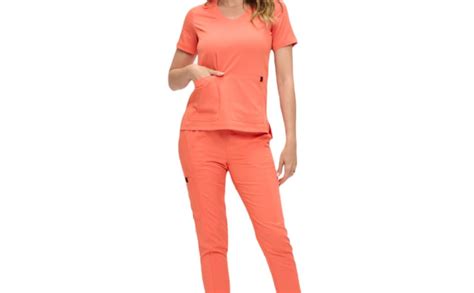 Natural Uniforms Womens Ultra Soft Luxe Stretch Jogger Scrub Set With Regular And