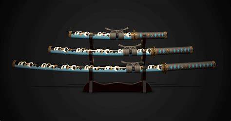 Samurai Swords Katana Set No1 3d Weapons Unity Asset Store