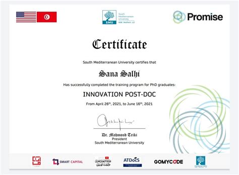 I Had The Honor Of Being Certified By Smu South Mediterranean University Msb Medtech Lci