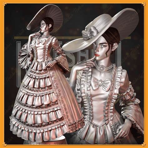 3d Printable Nutshell Atelier Rococo Dress Girl By Nutshell Atelier