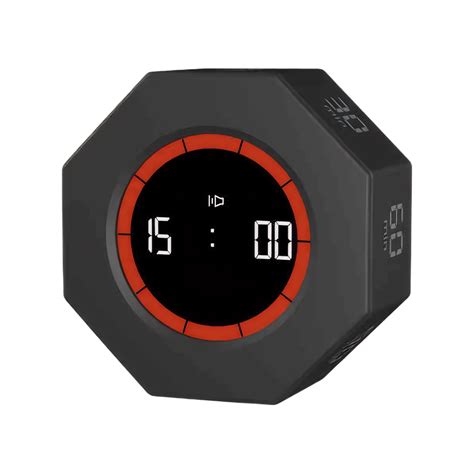 Focus Improving Octagonal Gravity Flip Timer Clock With Silent Alerts