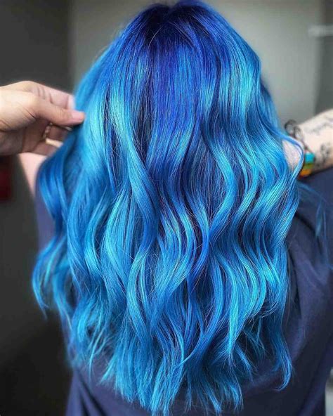 Electric Blue Hair Color Highlights At Taylah North Blog