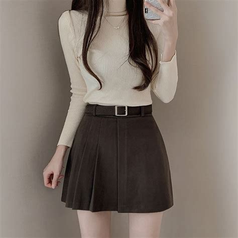 럽앤썸 따뜻모직원단벨트set 모직 반 플리츠 랩 스커트 3color럽앤썸 위시버킷